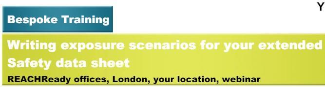 Writing exposure scenarios for your extended Safety data sheet | REACH ...